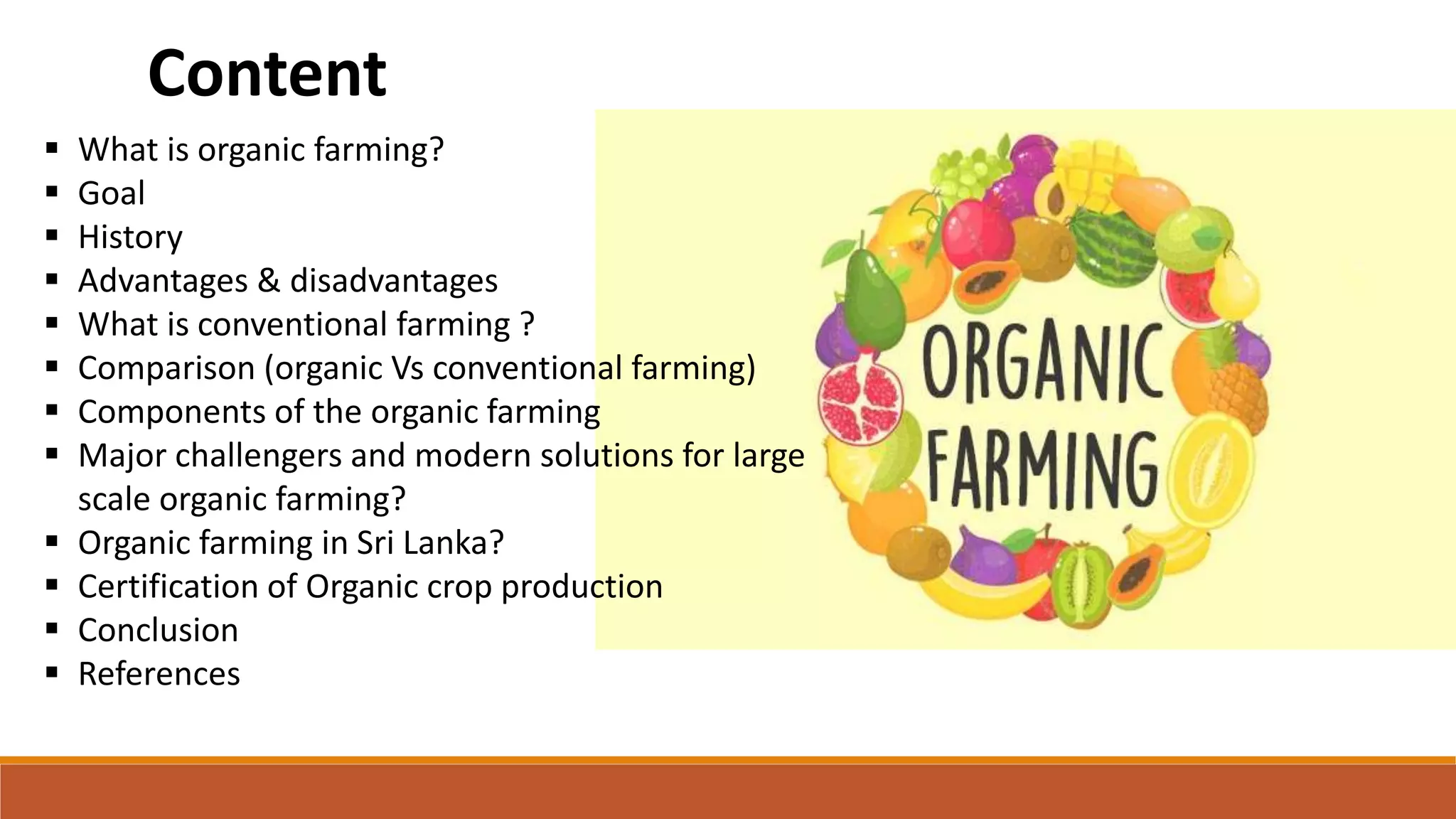 Large scale organic farming | PPT