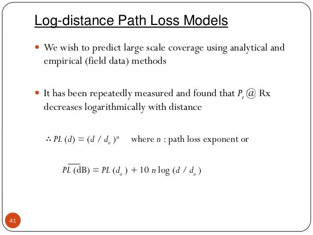 Large scale path loss 1