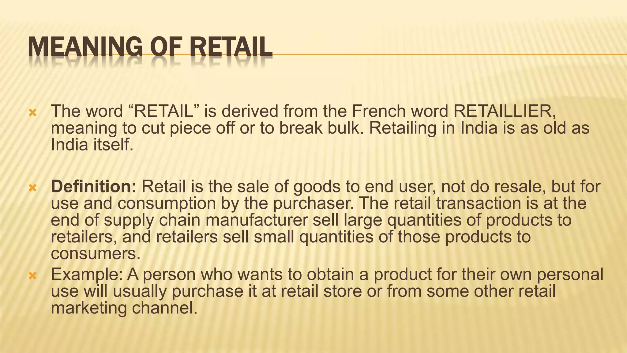 Large scale retail format | PPTX