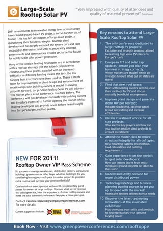 Large Scale Rooftop Pv Brochure | PDF