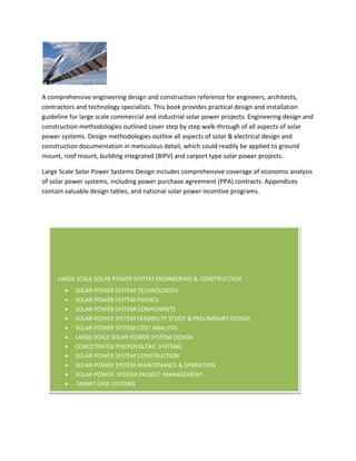 Large scale solar power alternate book cover | PDF