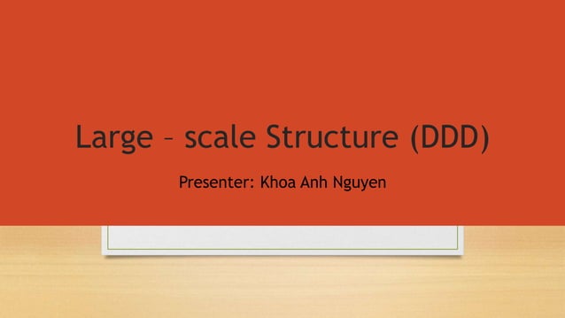 Large – scale structure (ddd) | PPT