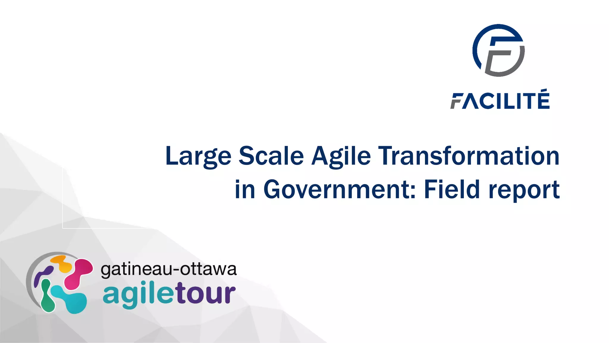 Large scale agile transformation: Field report | PDF