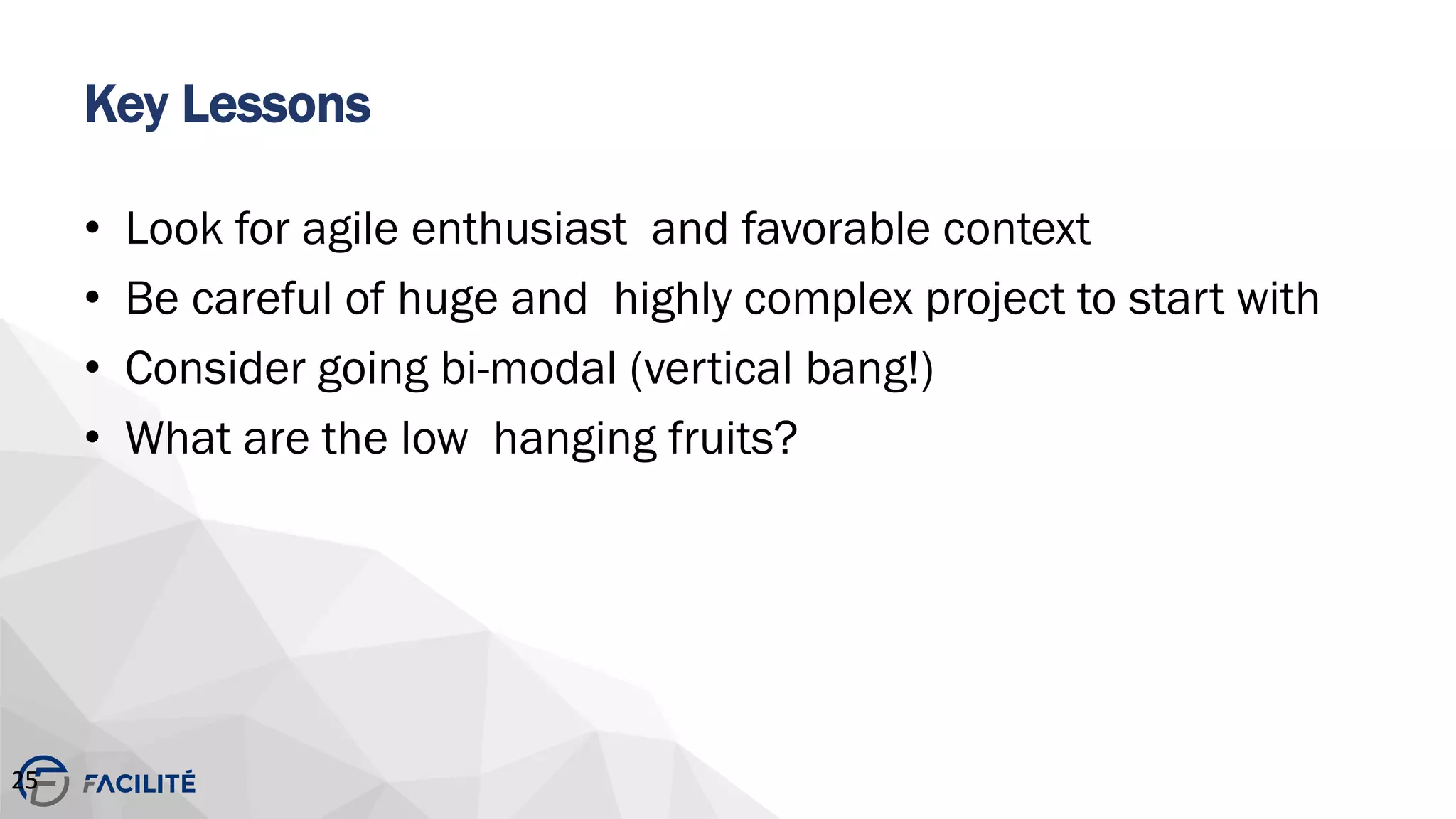 Large scale agile transformation: Field report | PDF