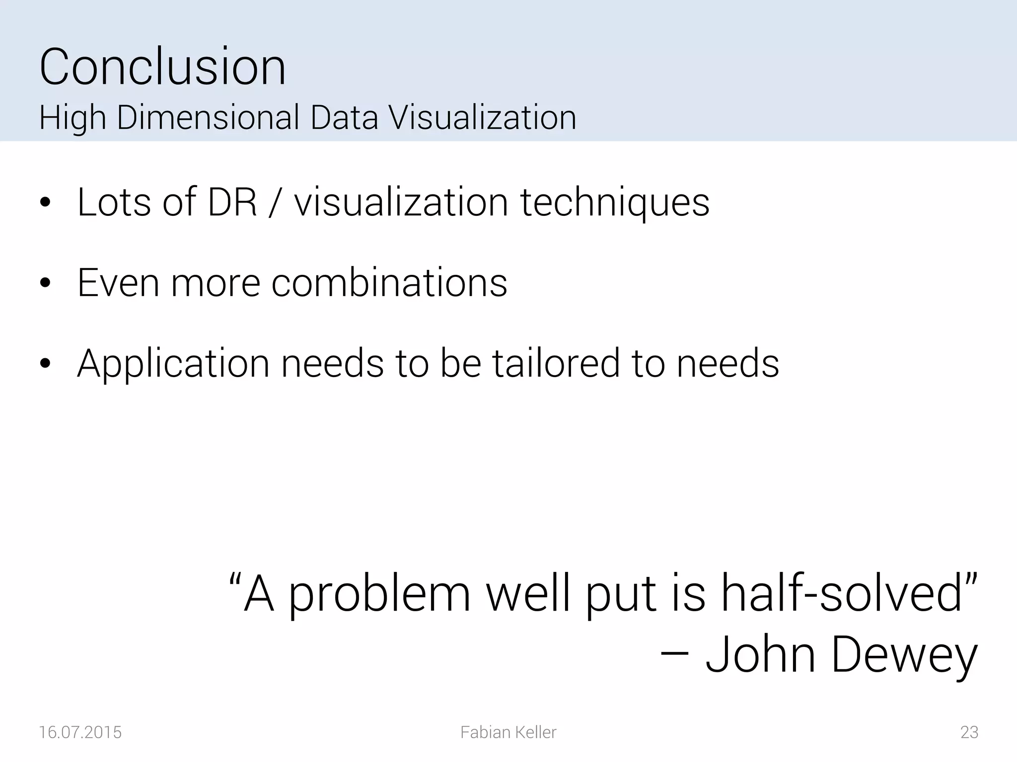 High Dimensional Data Visualization | PDF