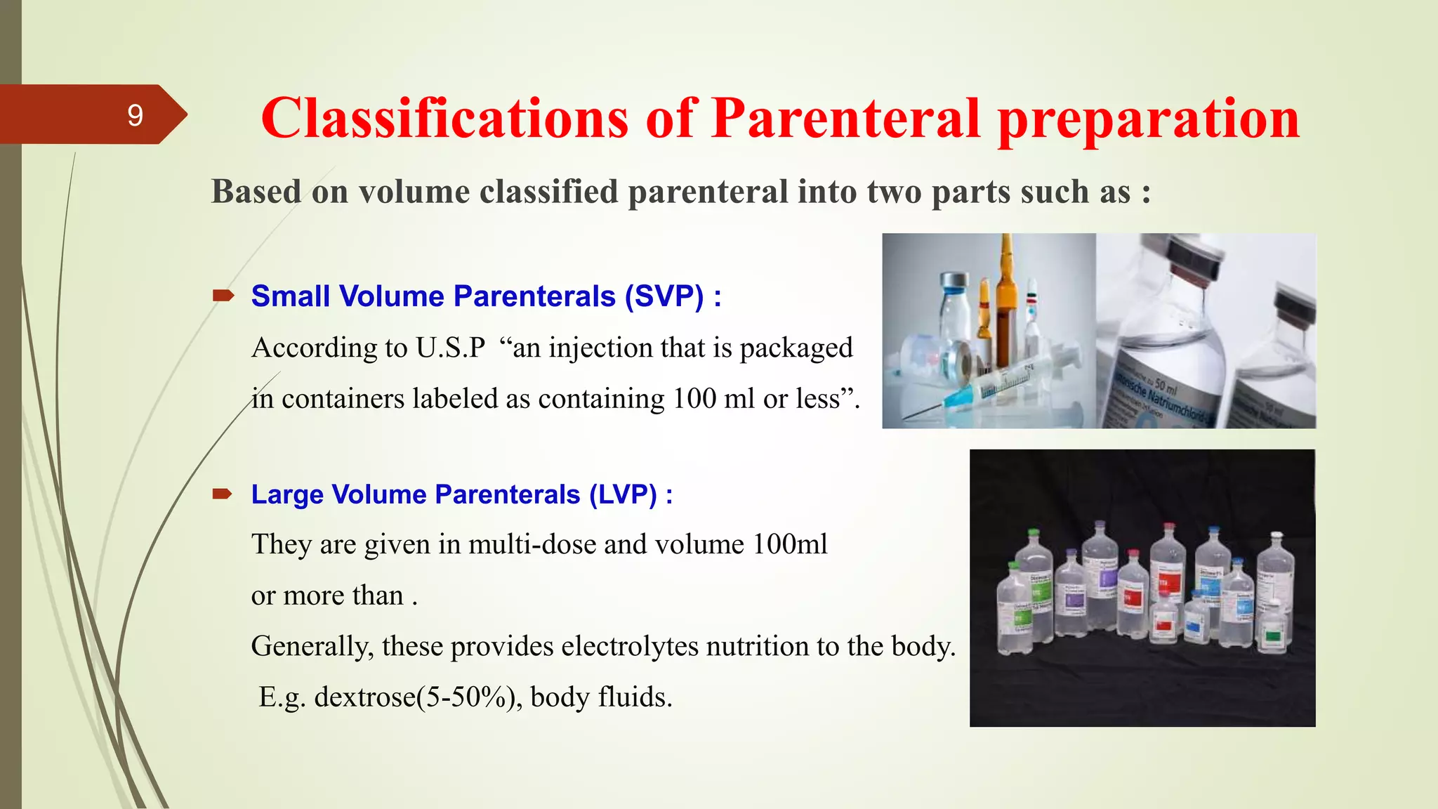 Large & Small Volume Parenteral | PPTX