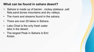 SAHARA DESERT | PPTX