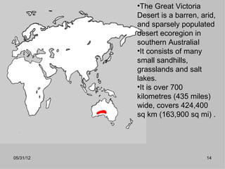 Largest deserts by Muhammad Fahad Ansari 12IEEM14 | PPT