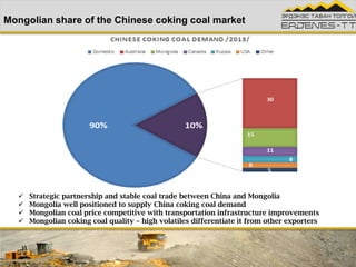 03.09.2014 Largest developing coking coal deposit in the world, Erdenes ...