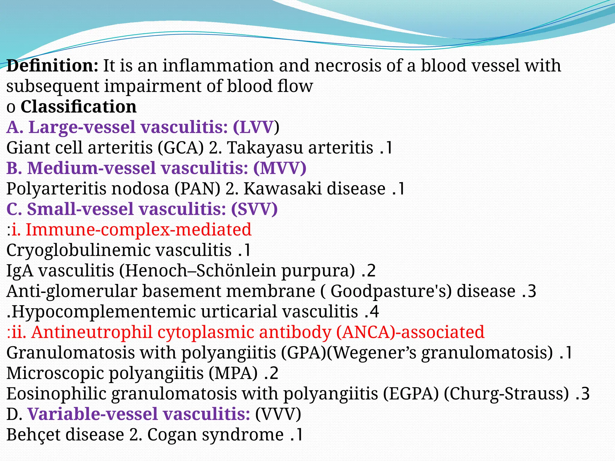 large vessel vasculitis.rheumatology ppt | PPTX
