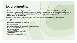 large volume cleansing enema.pptx hjgjhgjkhjkh | PPT