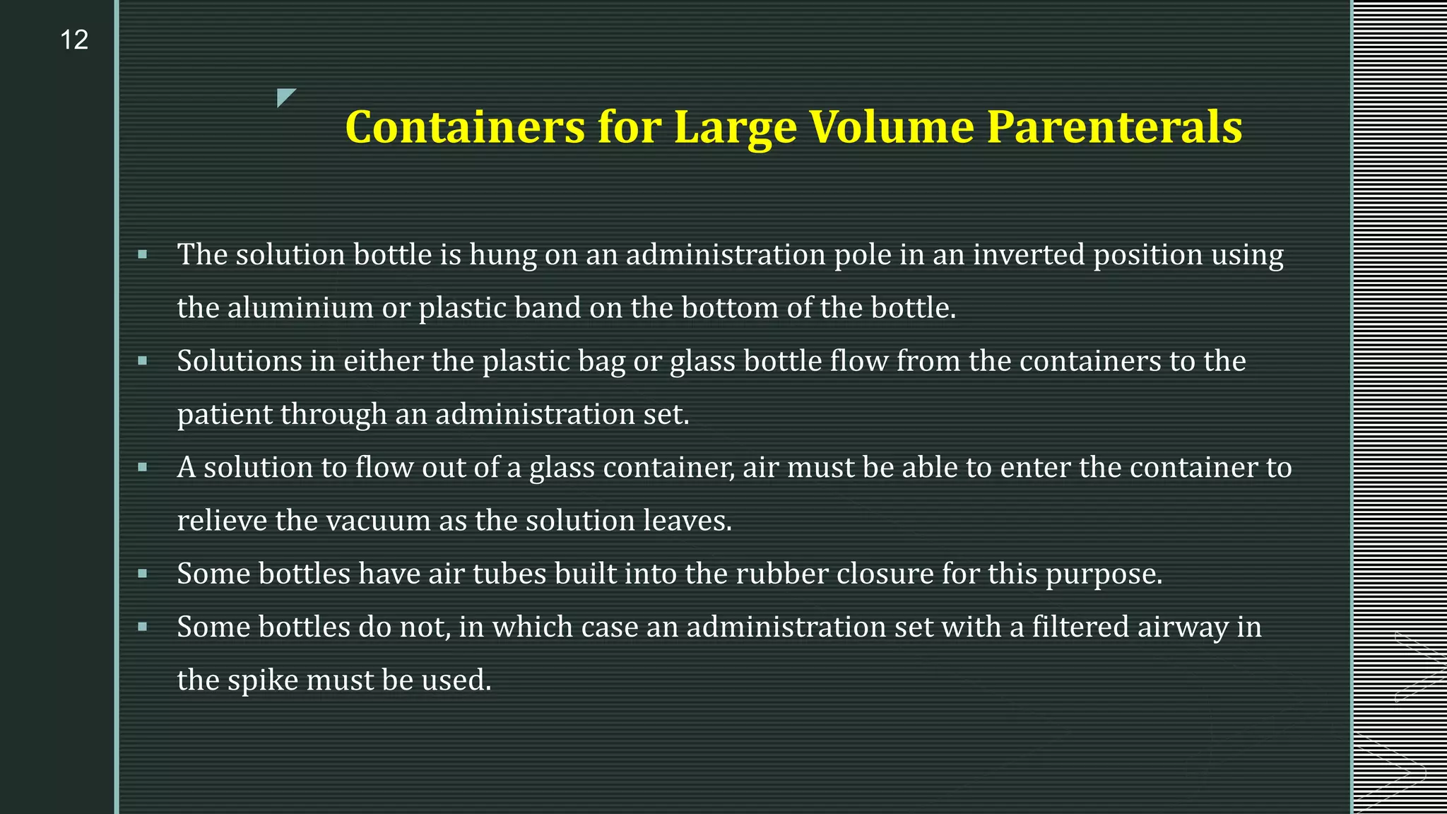 Large volume parenterals | PDF