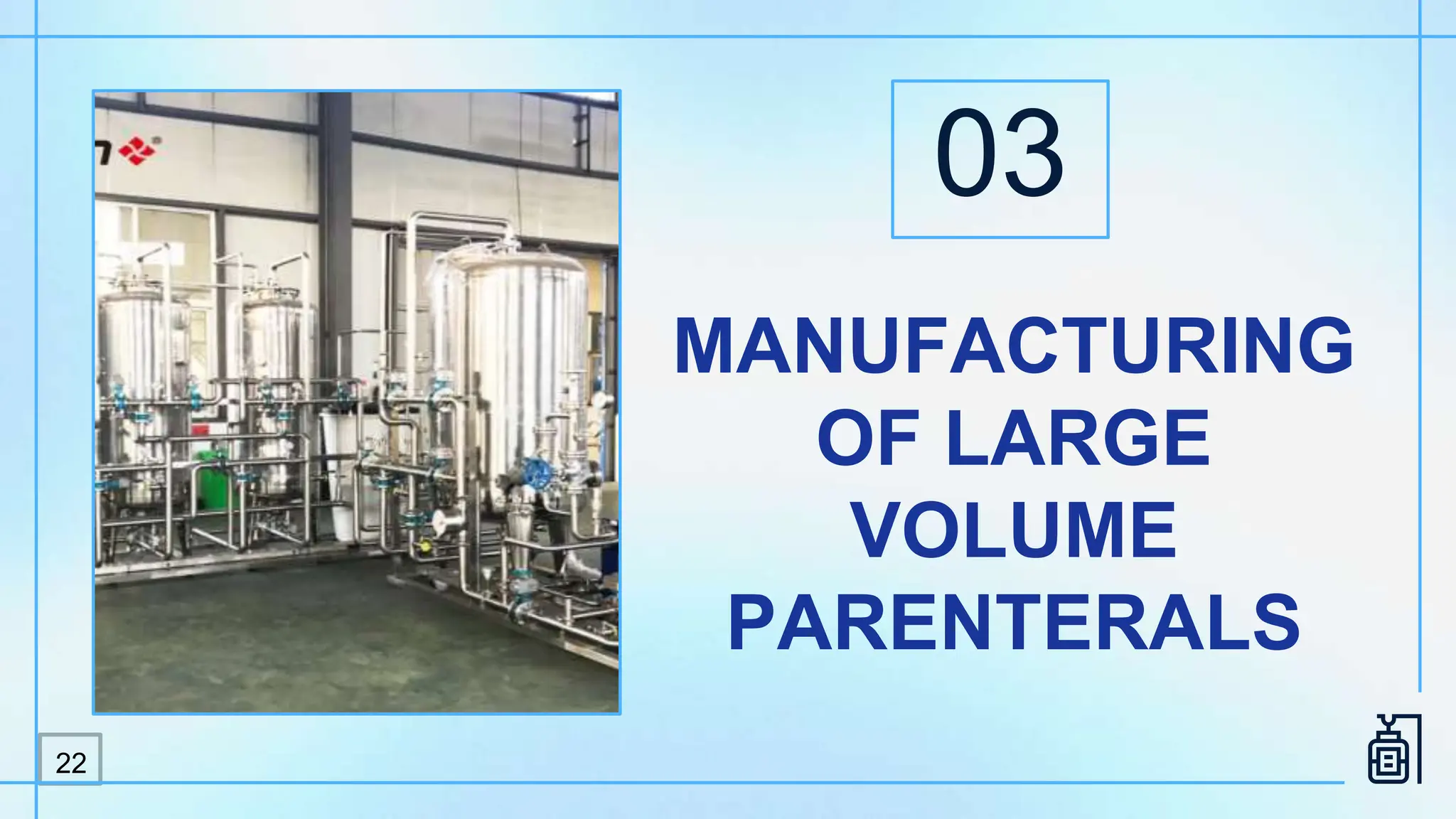 LARGE VOLUME PARENTERALS FORMULATION.pptx | Chemistry | Science