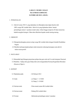Larian merentas desa kertas kerja | DOC