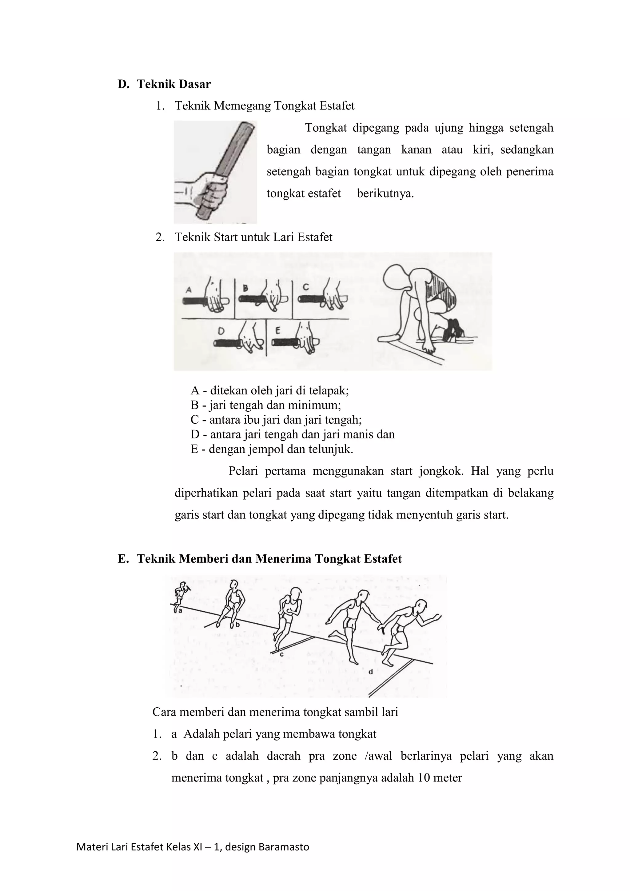 Lari estafet. materi lari estafet kelas xi 1, design baramasto | PDF