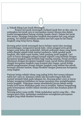 Lari jarak 1500 meter | PPTX