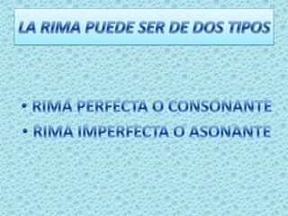 La rima | PPTX