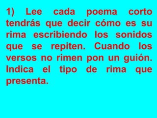 La rima actividad | PPTX