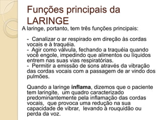 Laringite - causas, sintomas e tratamento | PPSX