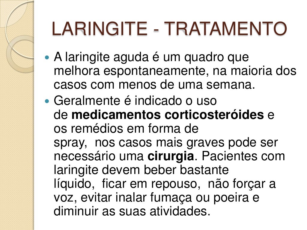 Laringite - causas, sintomas e tratamento