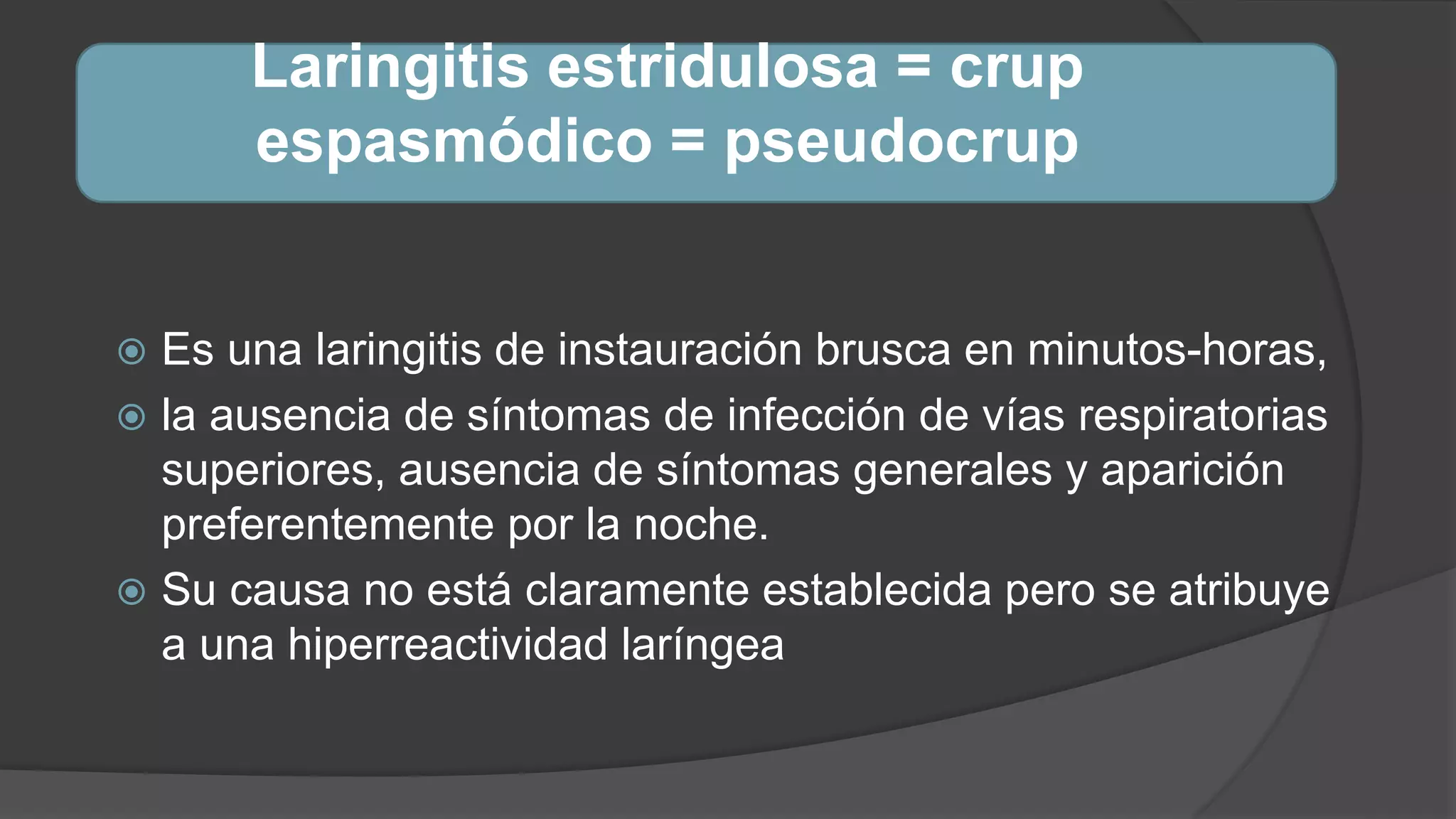 Laringitis traqueitis | PPTX