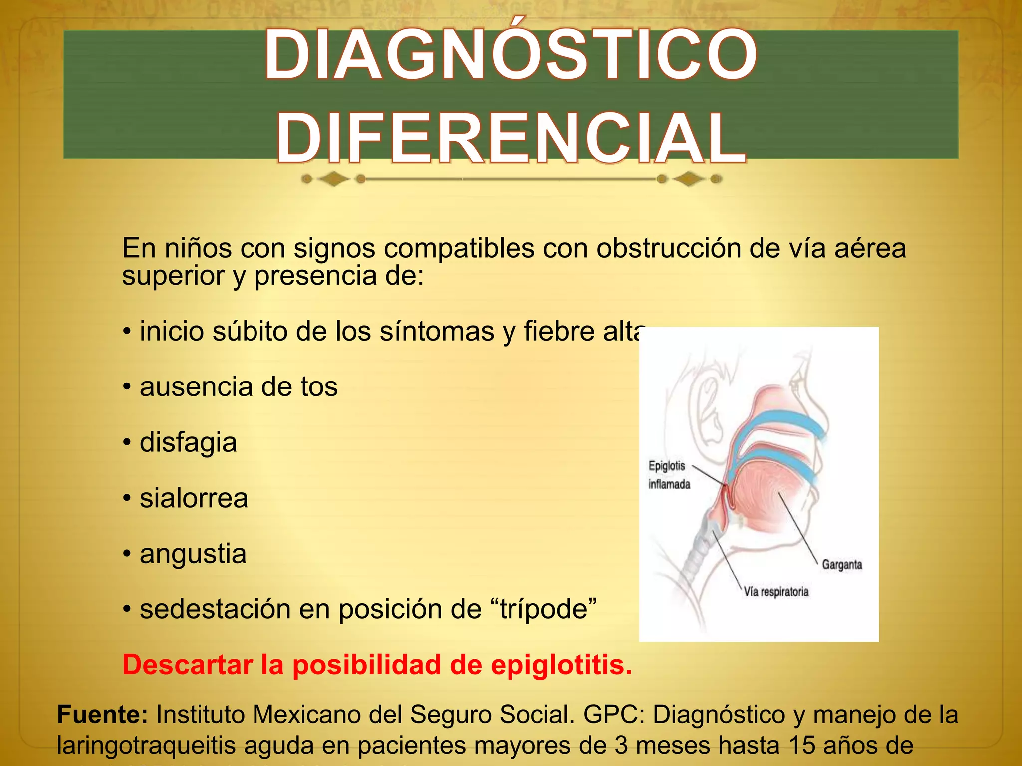 CRUP: Laringitis Pediatría | PPTX