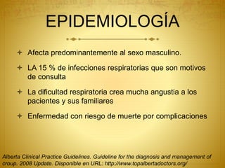CRUP: Laringitis Pediatría | PPTX