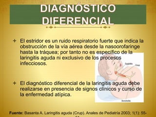 CRUP: Laringitis Pediatría | PPTX