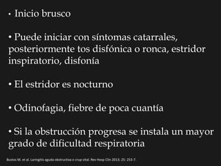 Laringotraqueitis Aguda (CRUP) | PPTX