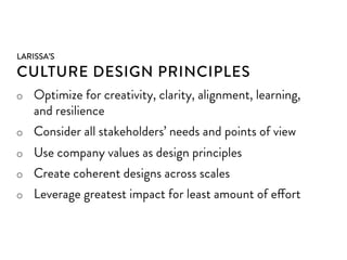 Culture Design Basics—May 2014 | PPT