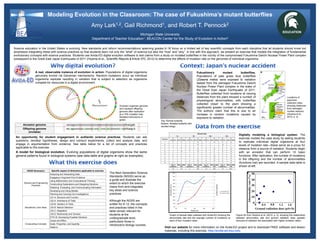 Modeling evolution in the classroom: The case of Fukushima’s mutant ...
