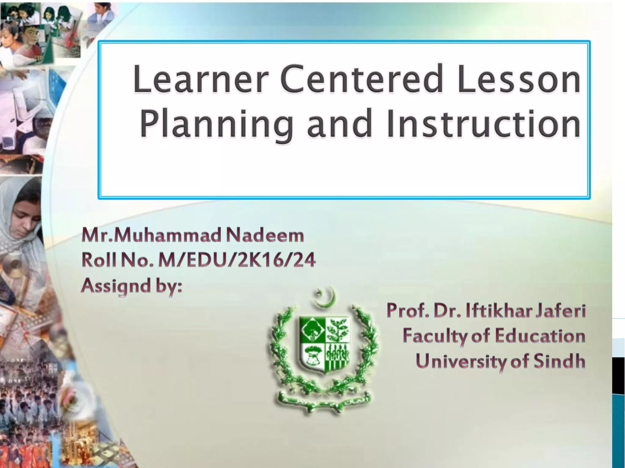 Learner centered lesson planning & instruction | PPT