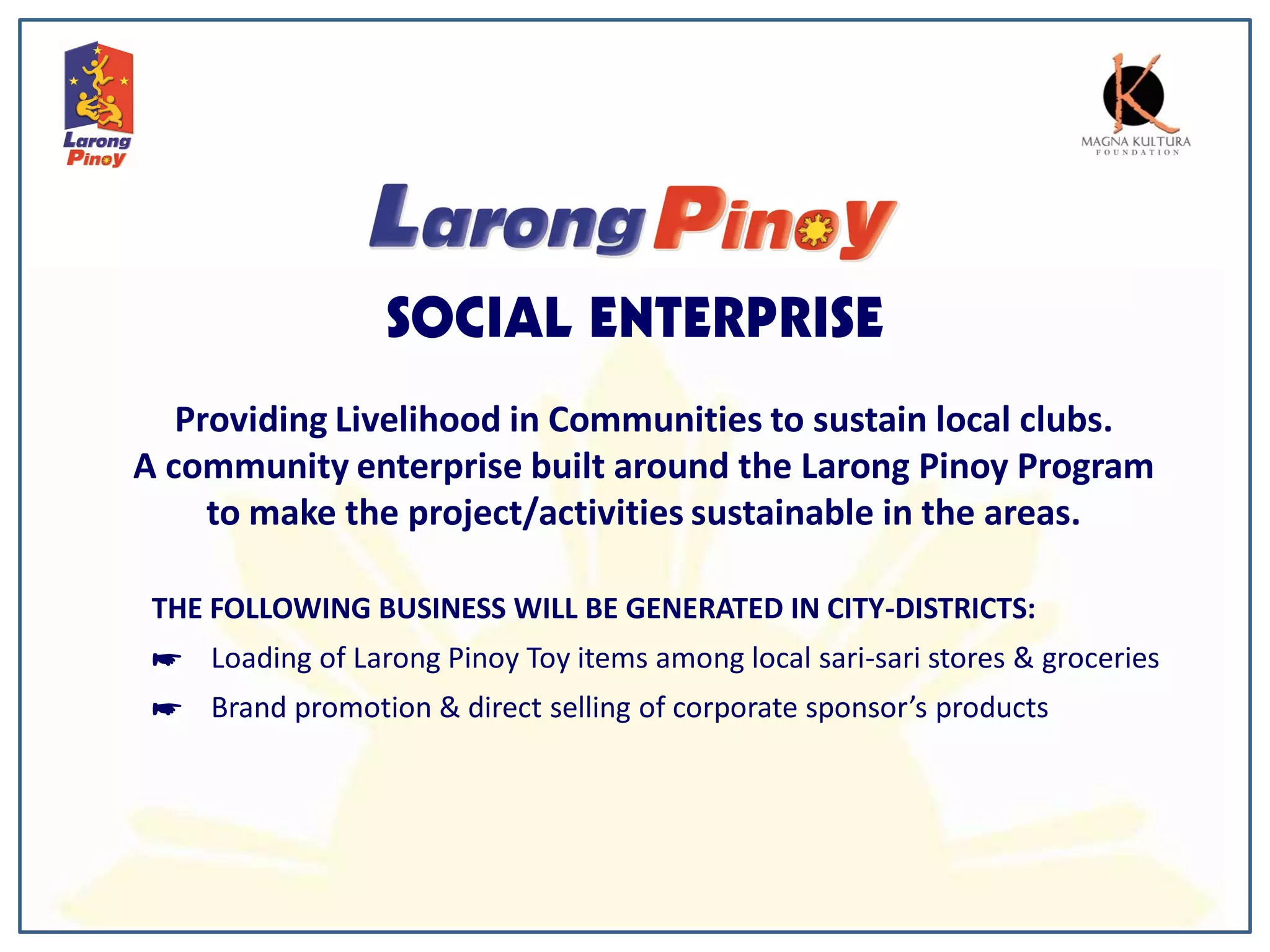 Larong Pinoy Advocacy & Community Engagement | PDF