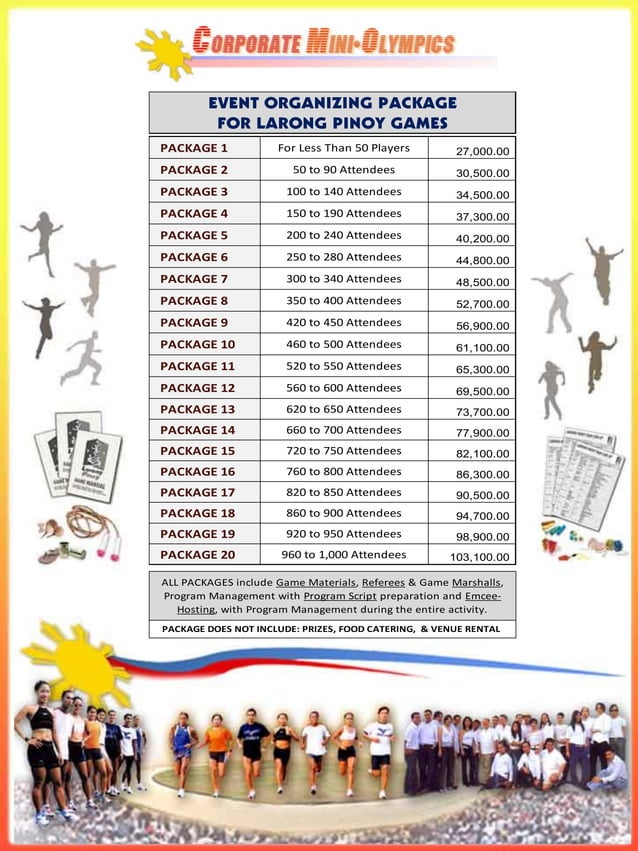 Larong Pinoy Mini-Olympics Company Sportsfest | PDF | Summer Olympic ...