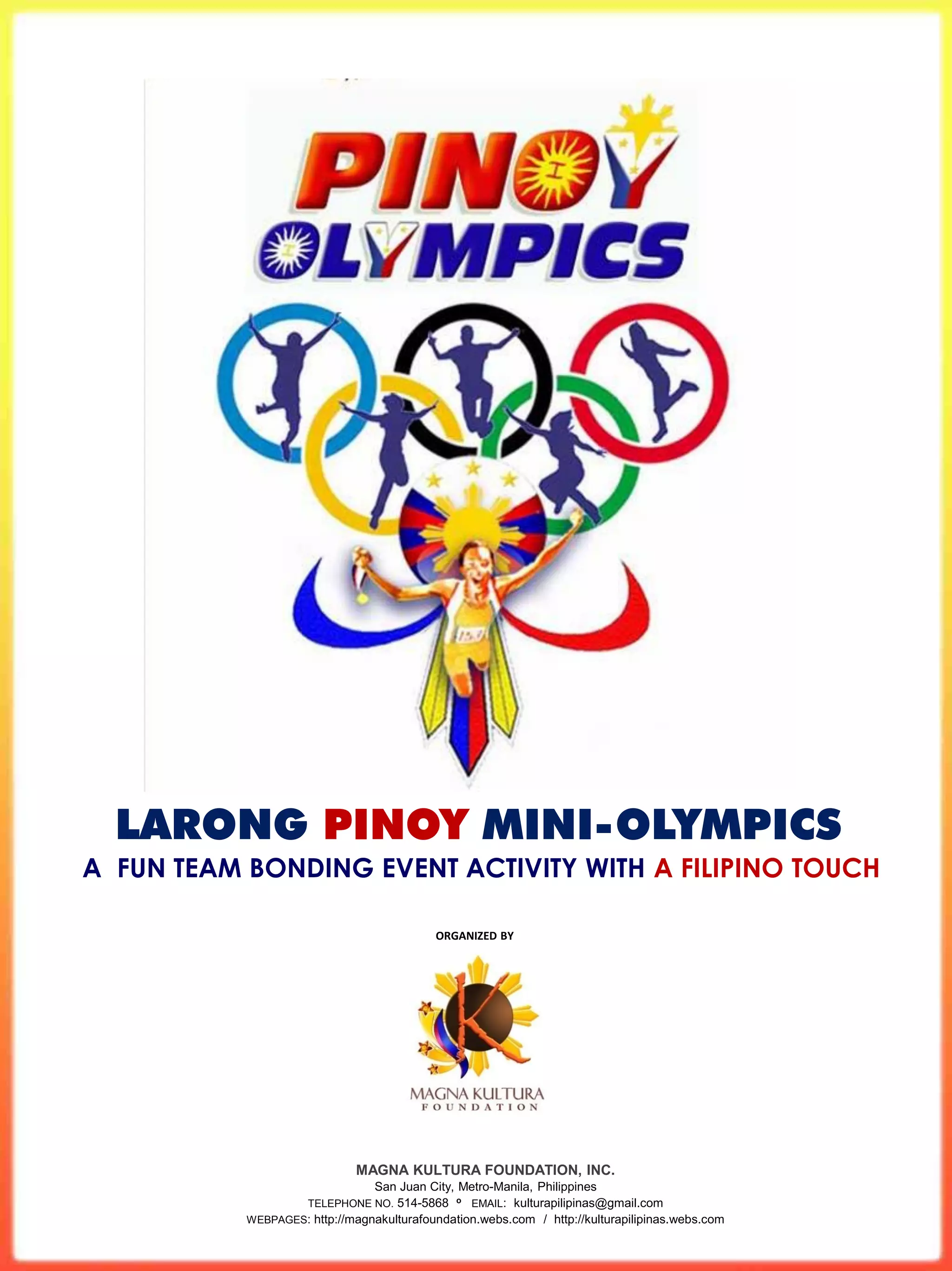 Larong Pinoy Corporate Team Building Sports Fest | PDF