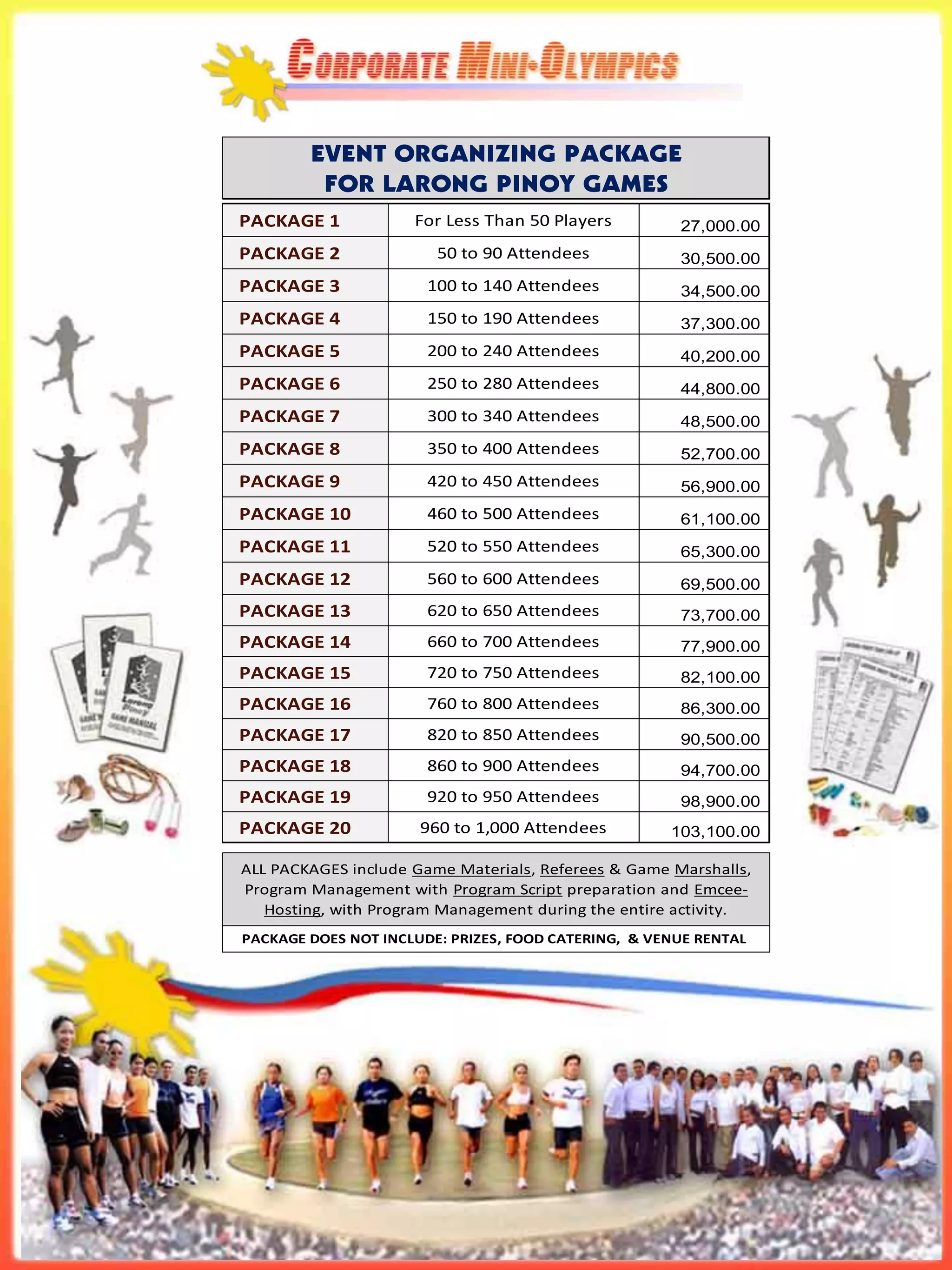 Larong Pinoy Corporate Team Building Sports Fest | PDF