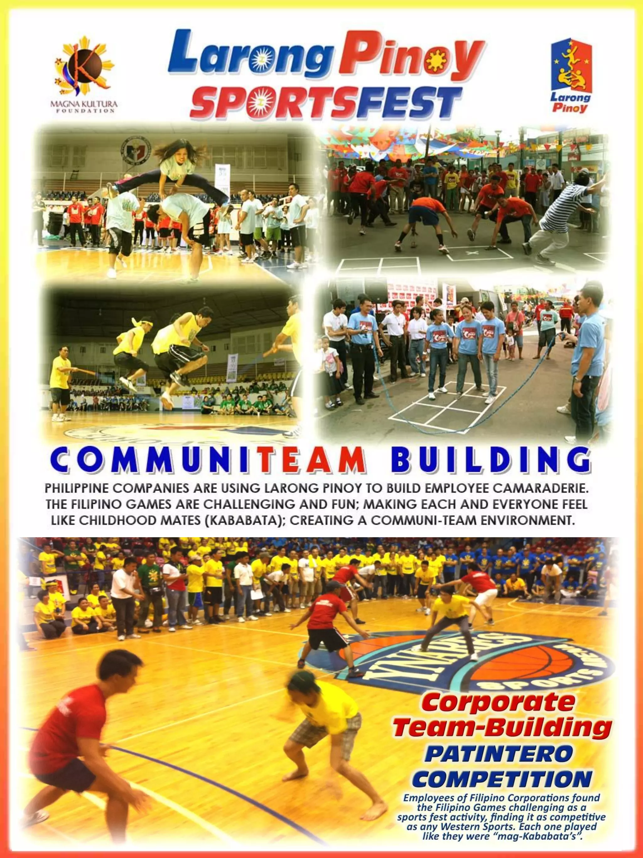 Larong Pinoy Corporate Team Building Sports Fest | PDF