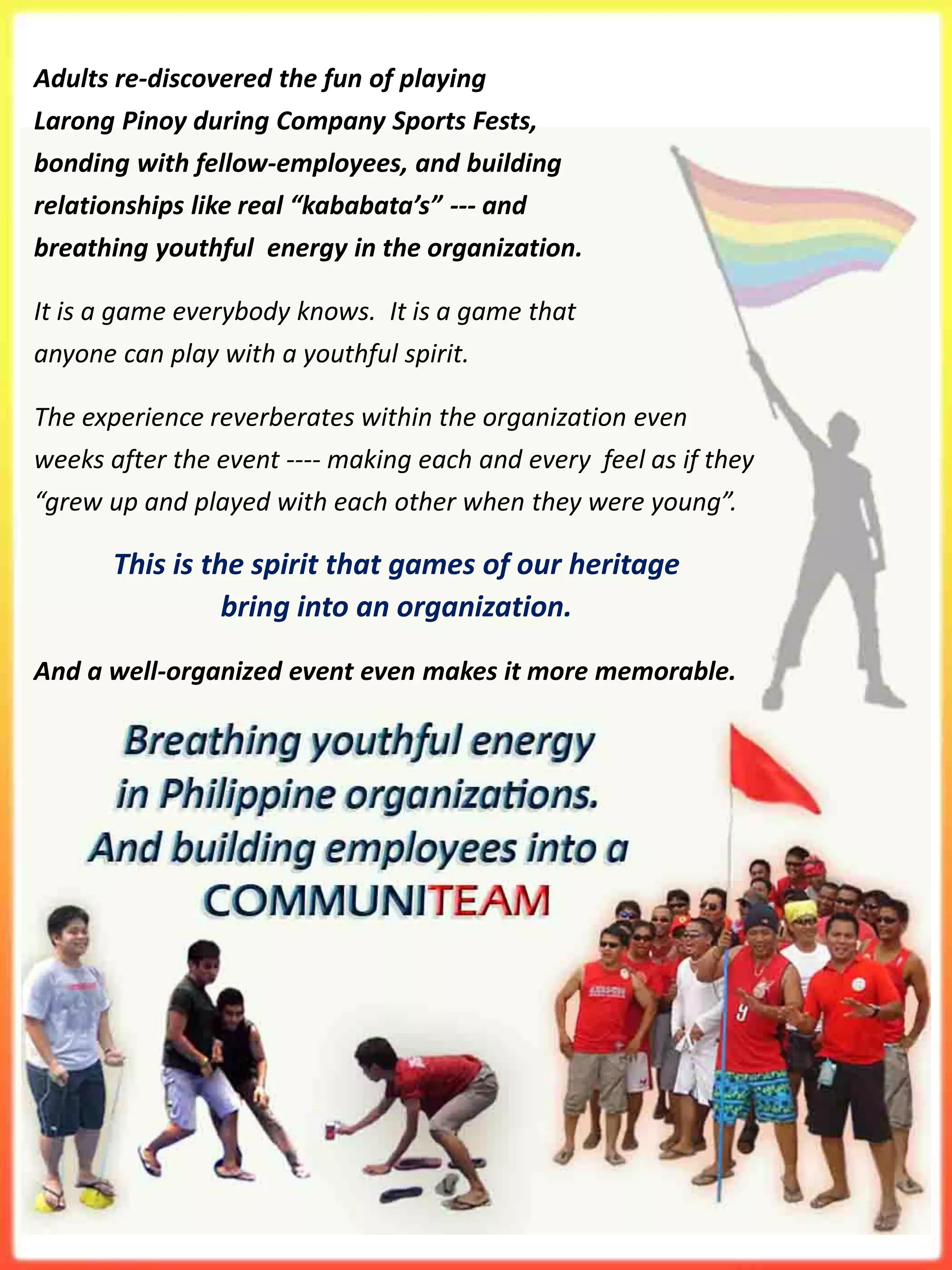 Larong Pinoy Company Sports Fest | PDF