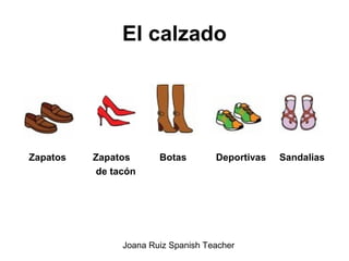 SPANISH VOCABULARY (A1): La ropa | PPT