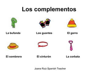 SPANISH VOCABULARY (A1): La ropa | PPT