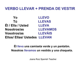 SPANISH VOCABULARY (A1): La ropa | PPT