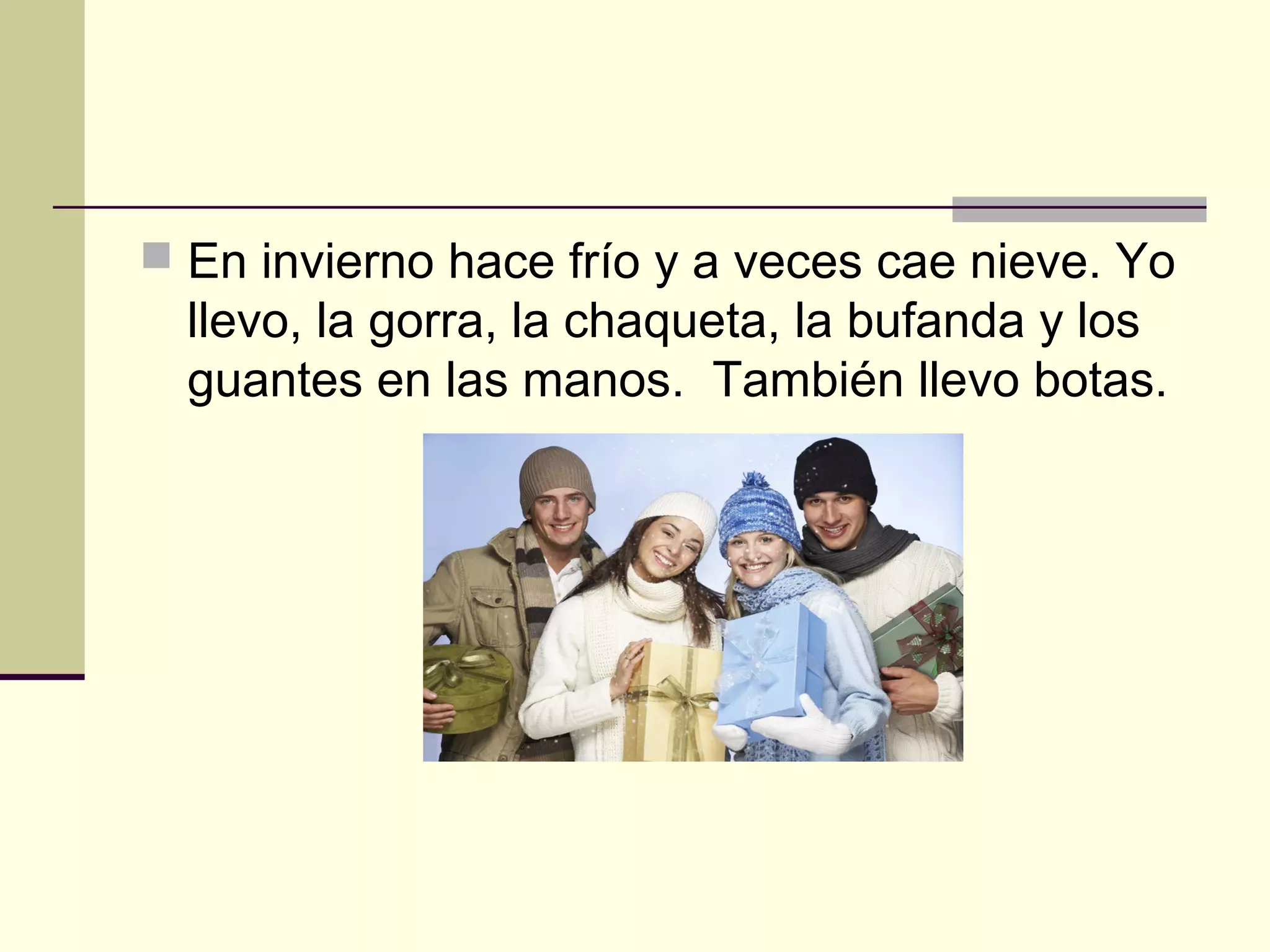 La ropa y las estaciones 4to | PPT