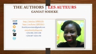 LA REPUBLIQUE DU CAMEROUN By OLUDELE MAFOLASIRE AND GANIAT SODEKE | PPT