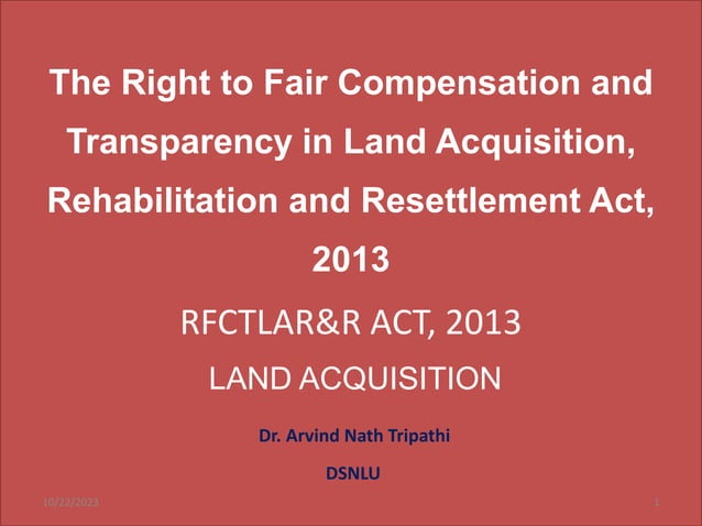 LARR 02.10.2020 Class Lecture.pptx | Land and Farms | Real Estate