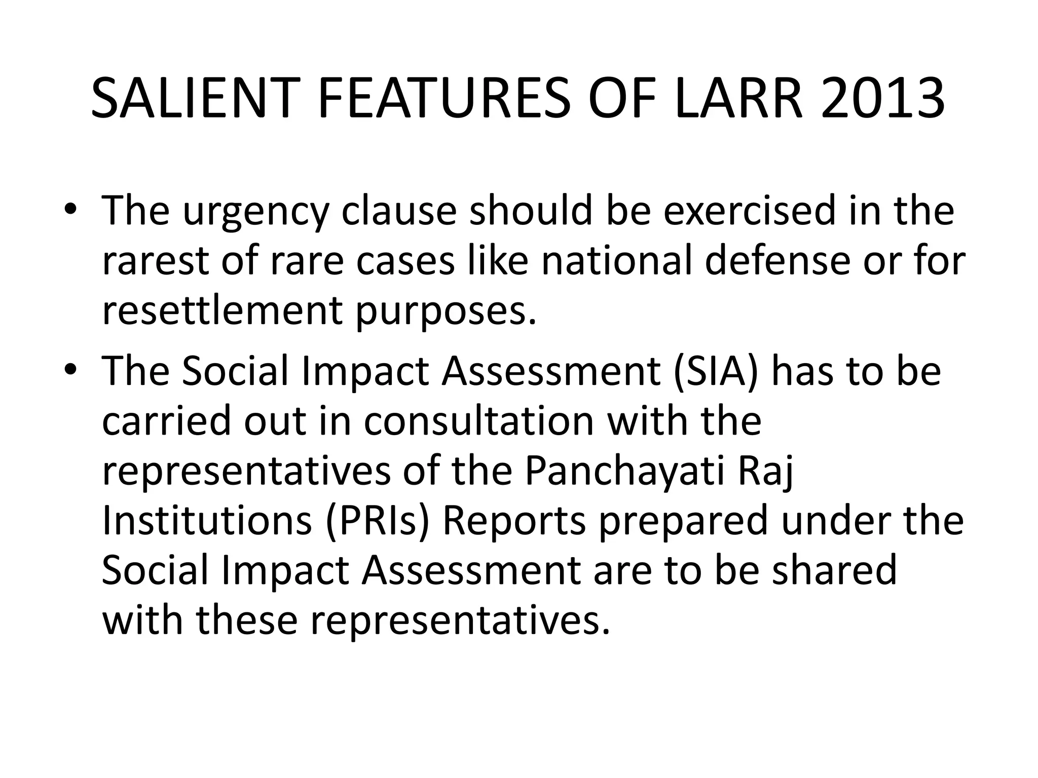 LARR act 2013 | PPTX