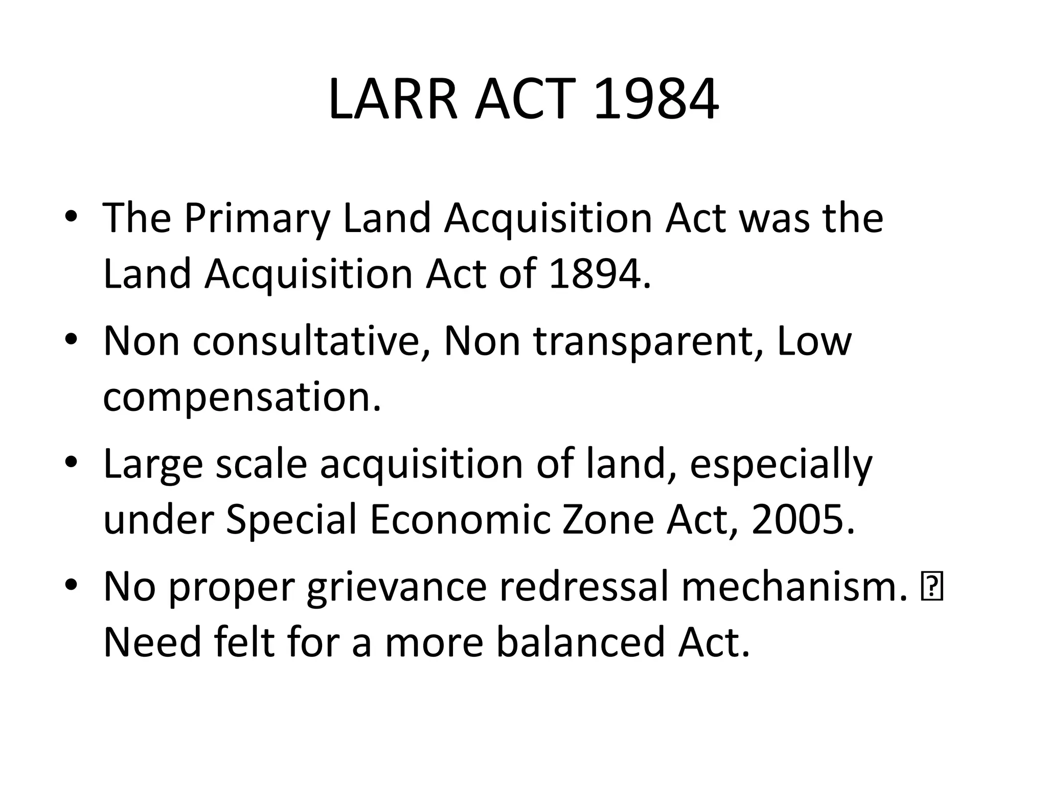 LARR act 2013 | PPTX