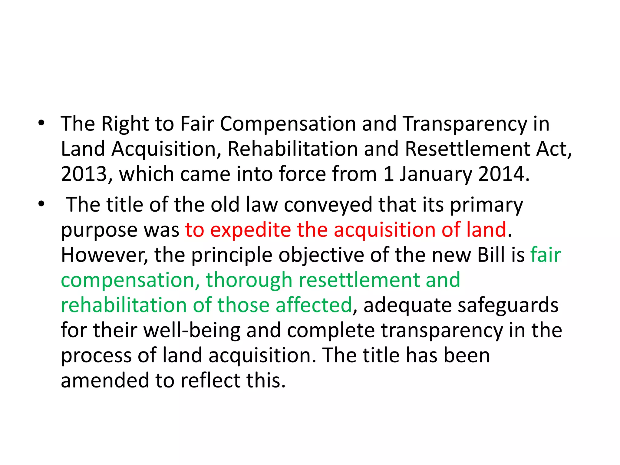 LARR act 2013 | PPTX