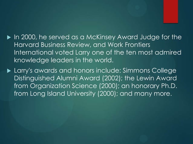 Larry Prusak Knowledge Management contributions by Amitesh Singh Yadav ...