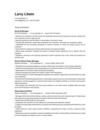 Larry litwin resume | PDF