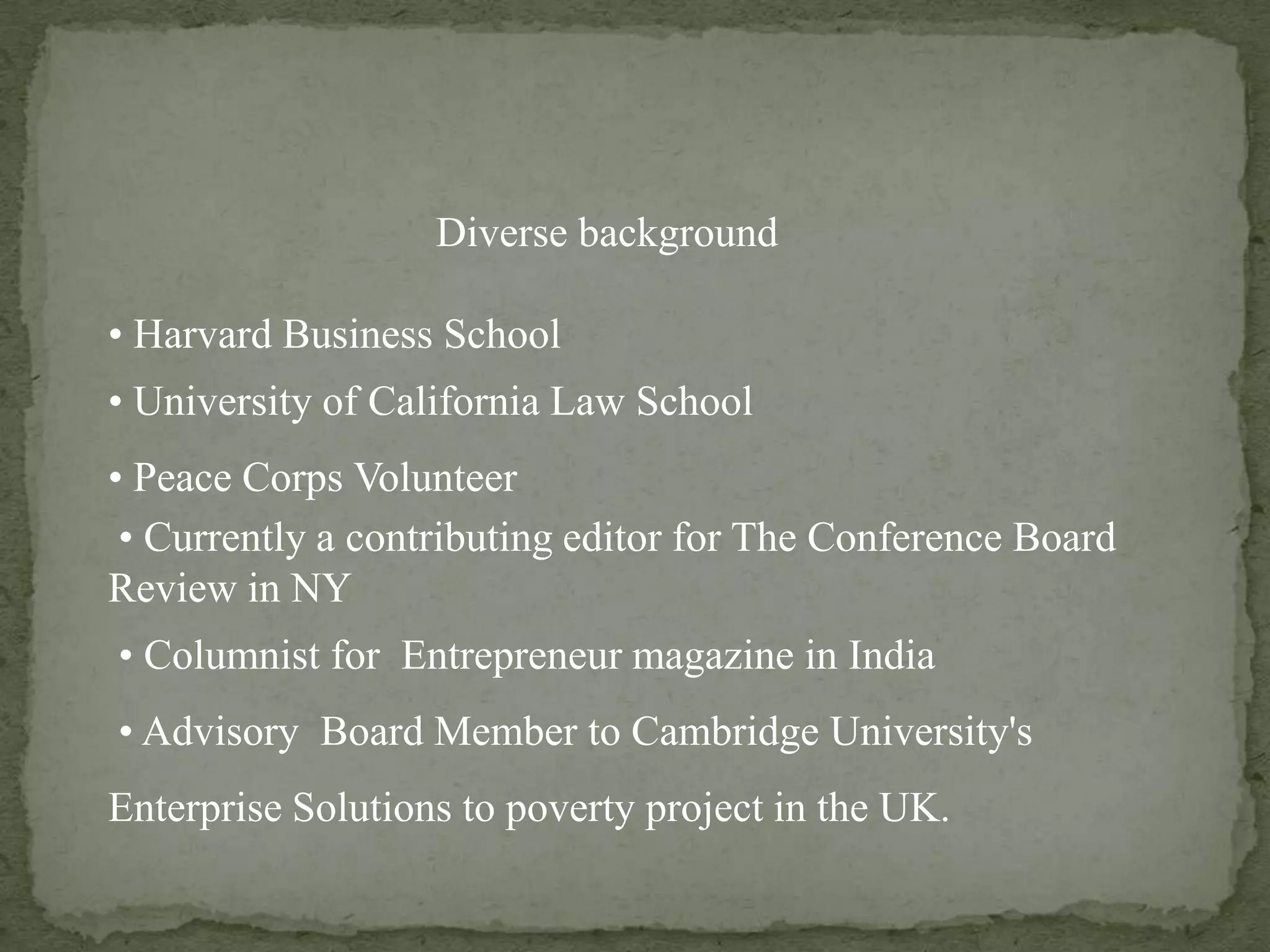 Larry farrell in entrepreneurship Special Report | PPT